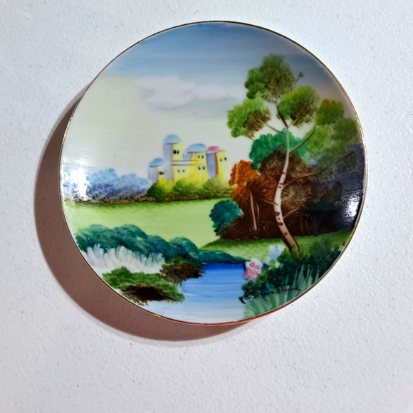 Hand Crafted | Accents | Vintage Handpainted Small Decorative Plate ...
